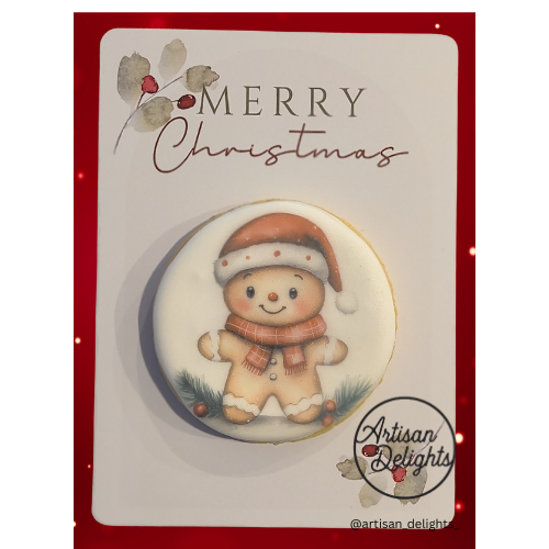 Merry Christmas Card Gingerbread Man - Artisan Delights